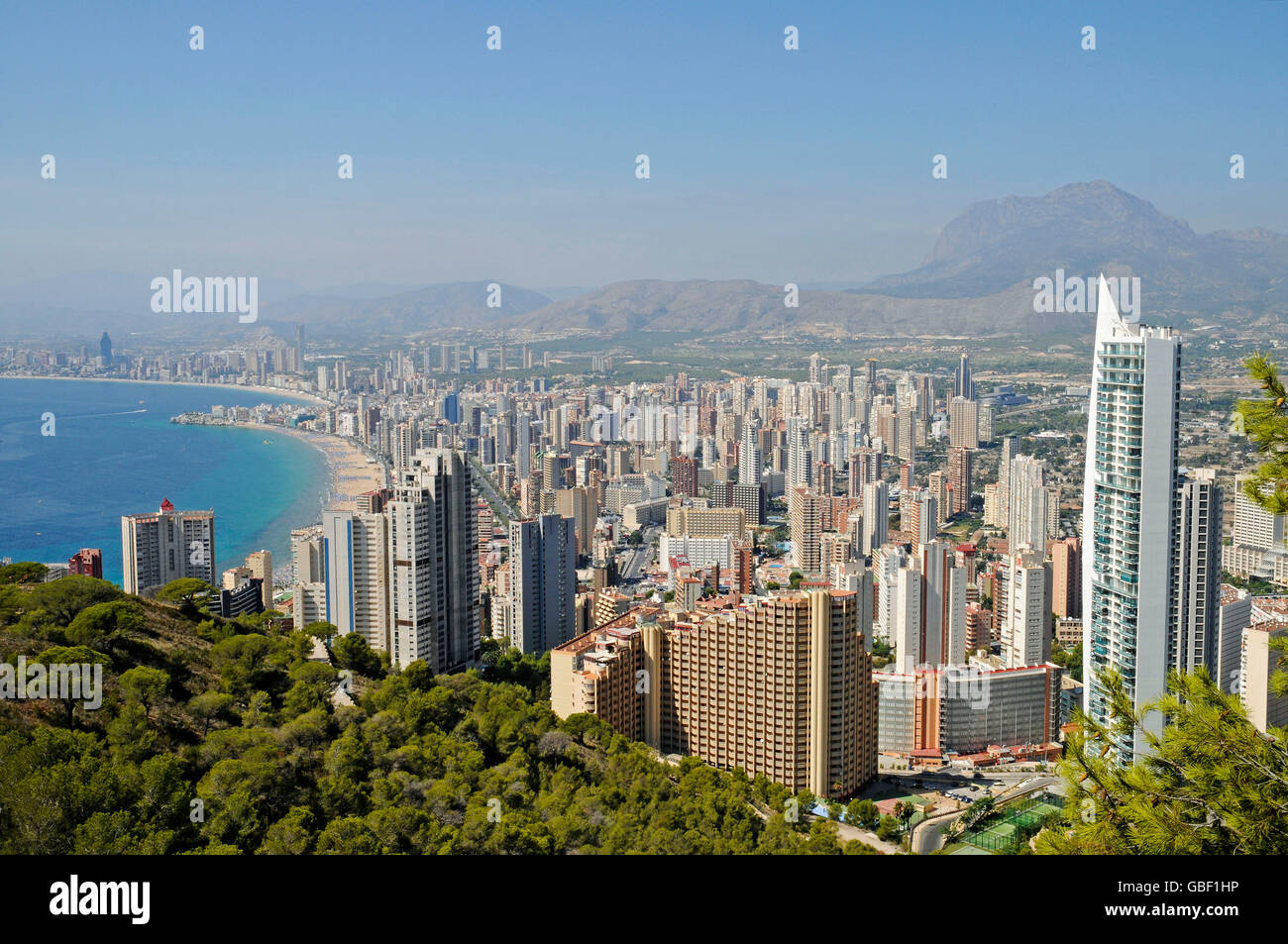 High-rise buildings, coastline, Benidorm, Province of Alicante, Spain ...