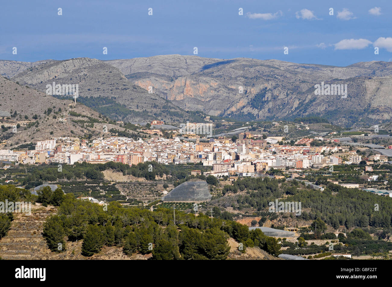 townscape, landscape, Callosa d'en Sarria, Costa Blanca, Alicante, Spain, Europe Stock Photo - Alamy