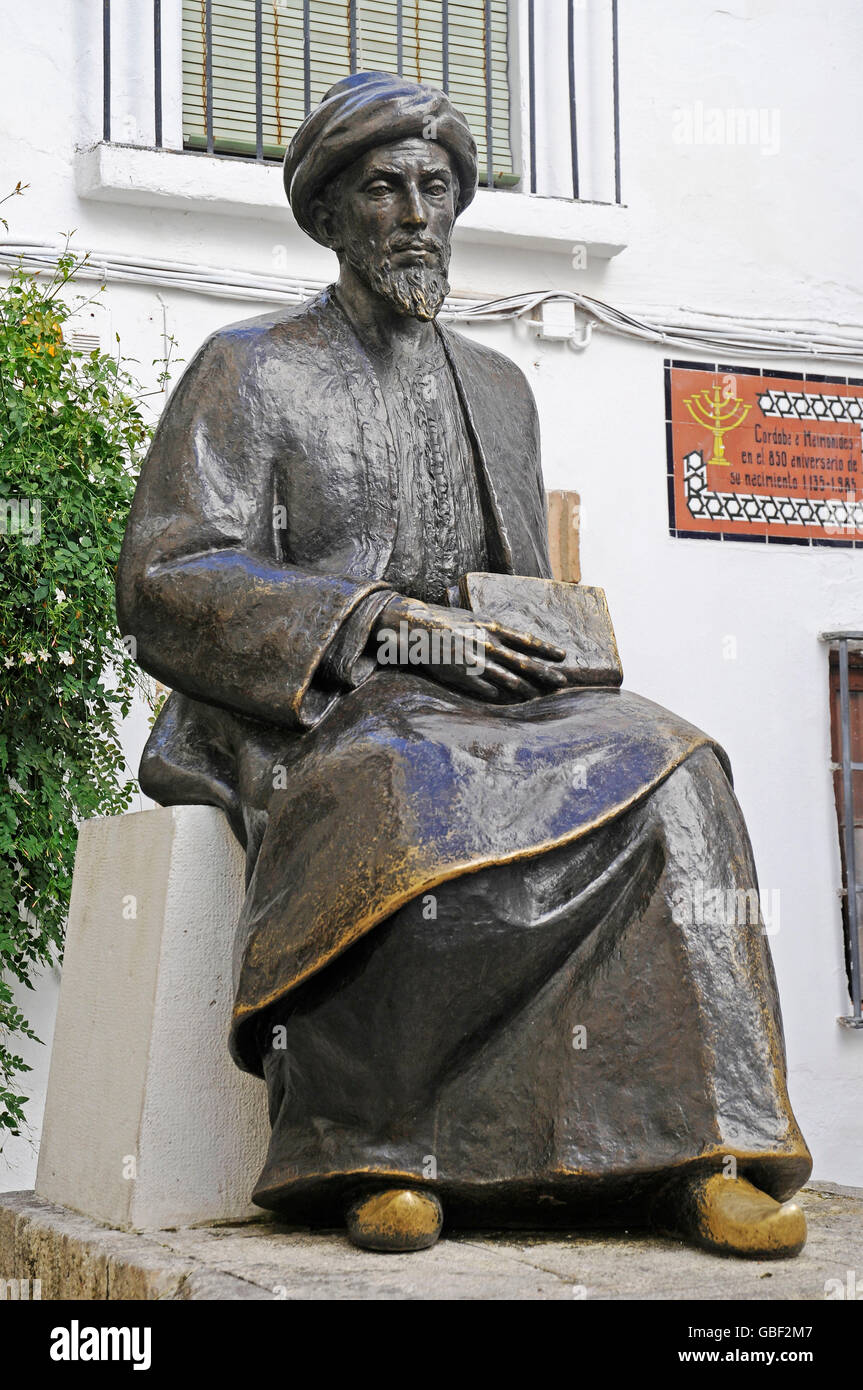 Moses Maimonides, jewish scholar, doctor, sculpture, Plaza de ...