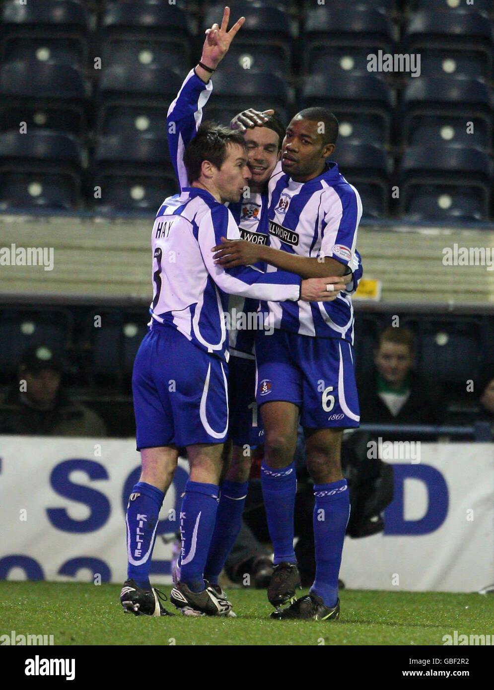 Kilmarnock's Danny Invincible celebrates scoring the equalising goal ...