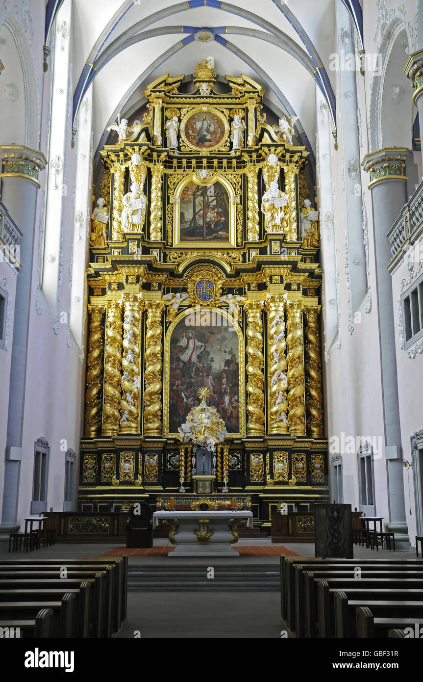 Baroque altar, high altar, Marktkirche Church, former Jesuit church ...