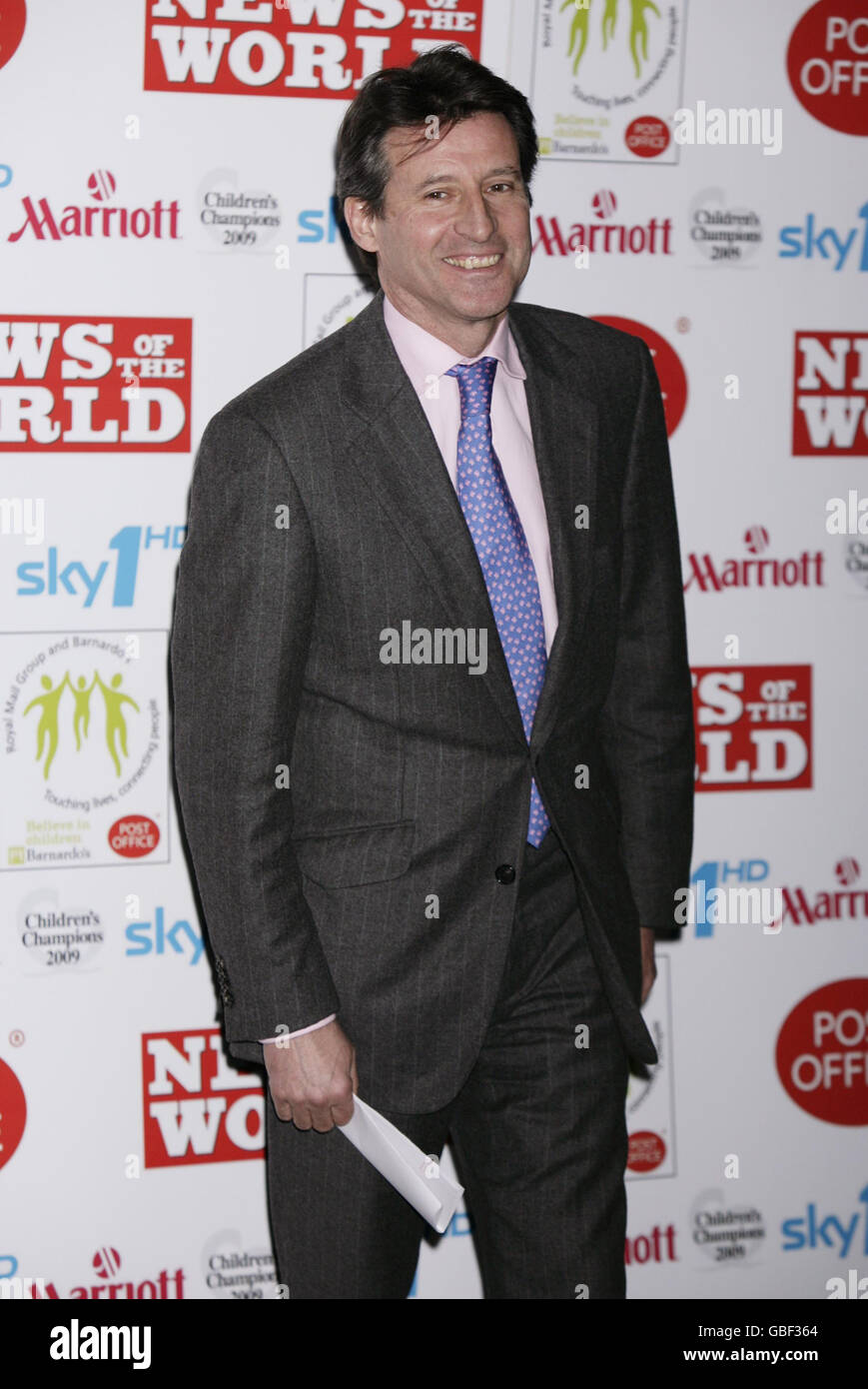 Lord seb coe arriving for the childrens champions awards hi-res stock ...