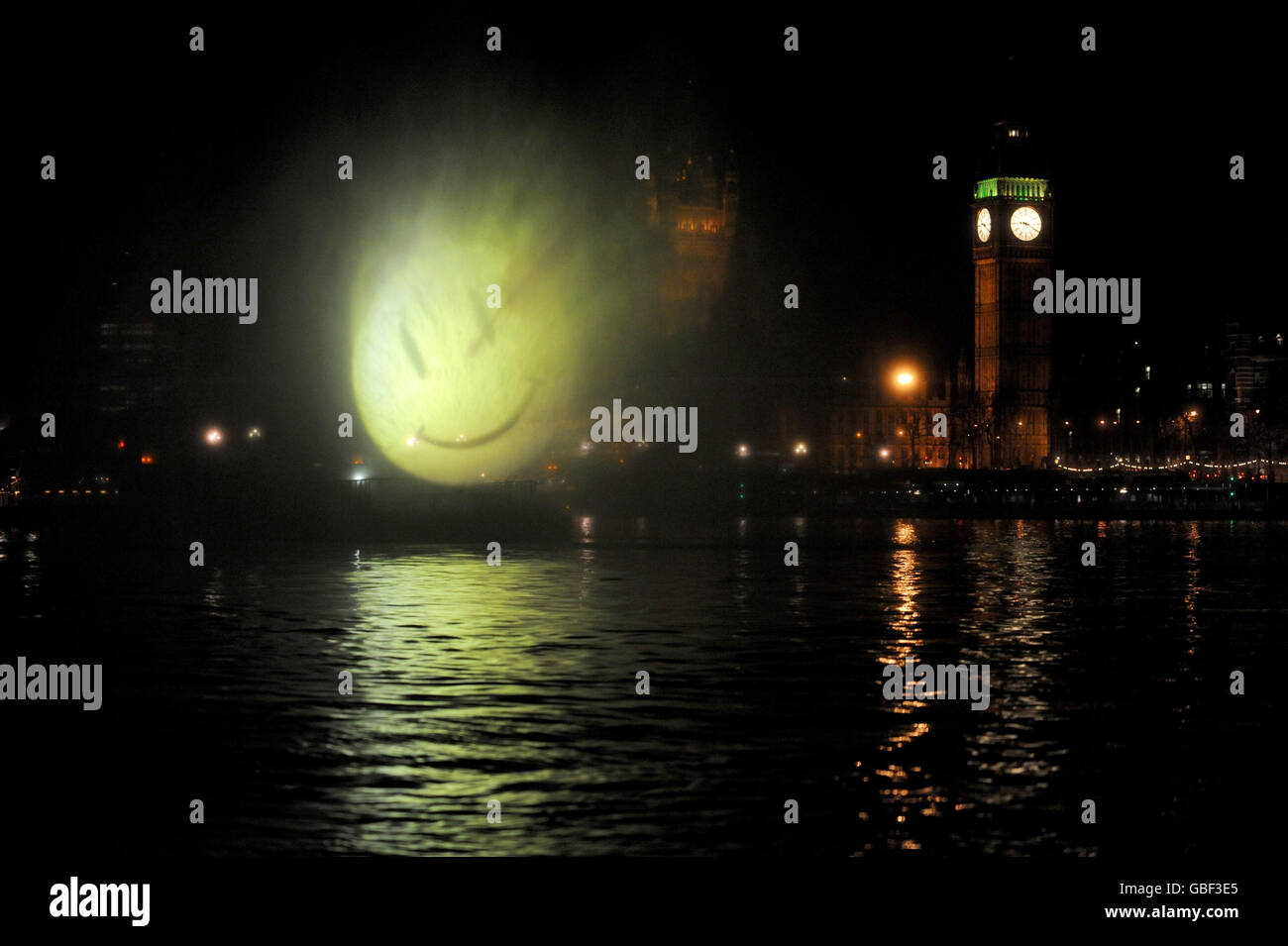 The Watchmen Water Projection - London Stock Photo - Alamy