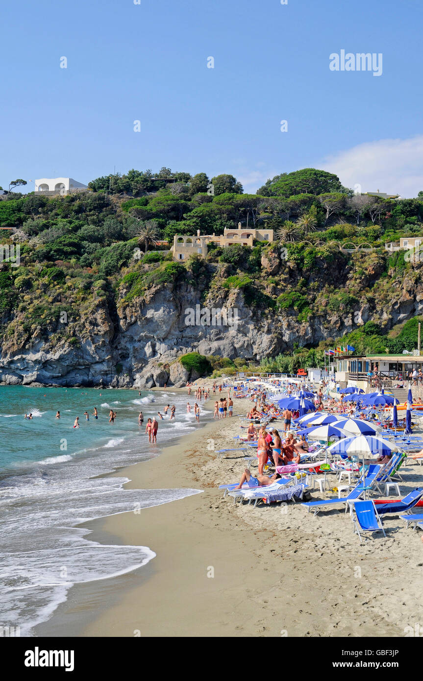 San Francesco, beach, Forio, Island of Ischia, Gulf of Naples, Campania ...