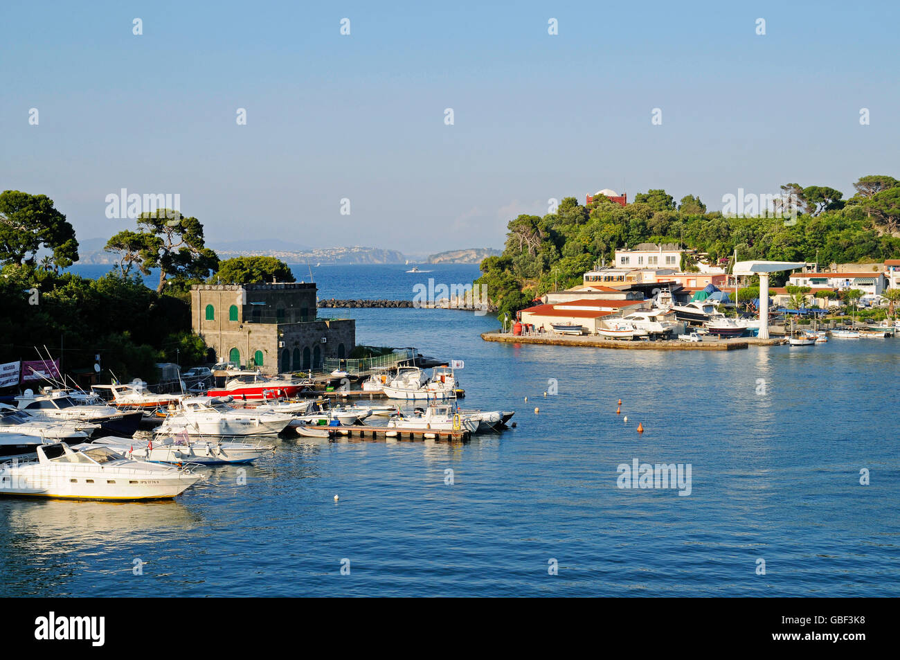 Ischia Porto, harbour, Island of Ischia, Gulf of Naples, Campania ...