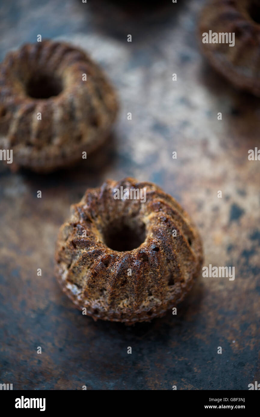 Mini chocolate bundt cake Stock Photo - Alamy