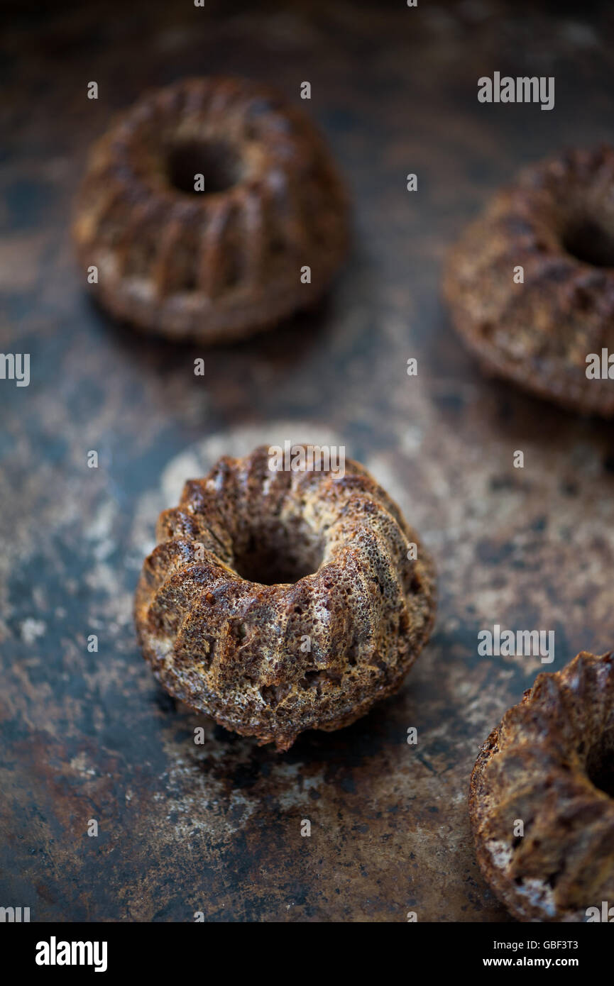 Mini chocolate bundt cake Stock Photo - Alamy