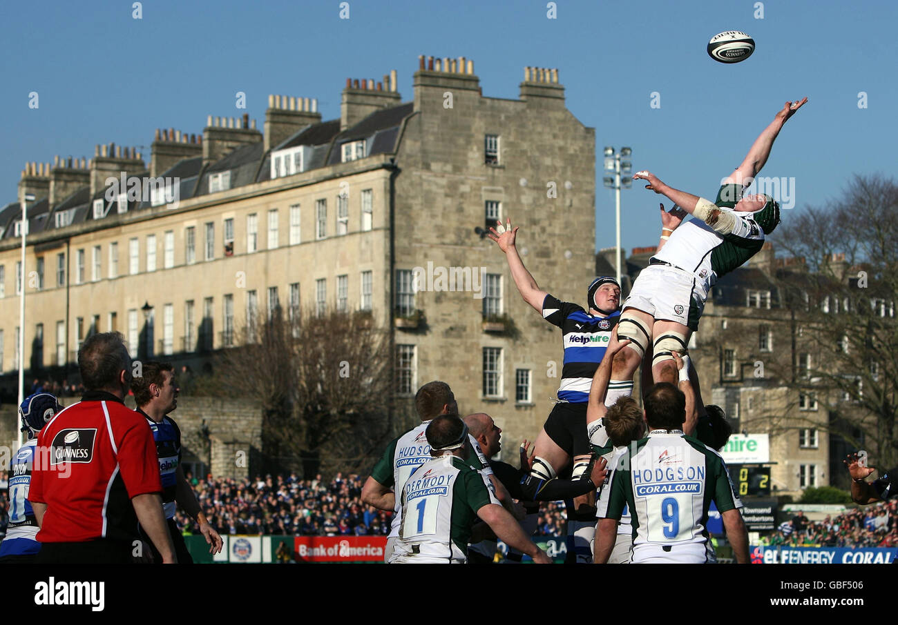 London Irish's Bob Casey jumps for a lineout during the Guinness ...