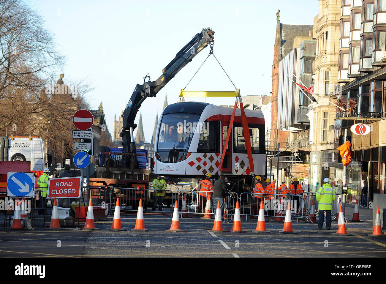 A mock up of Edinburgh trams went on display outside Jenners on ...