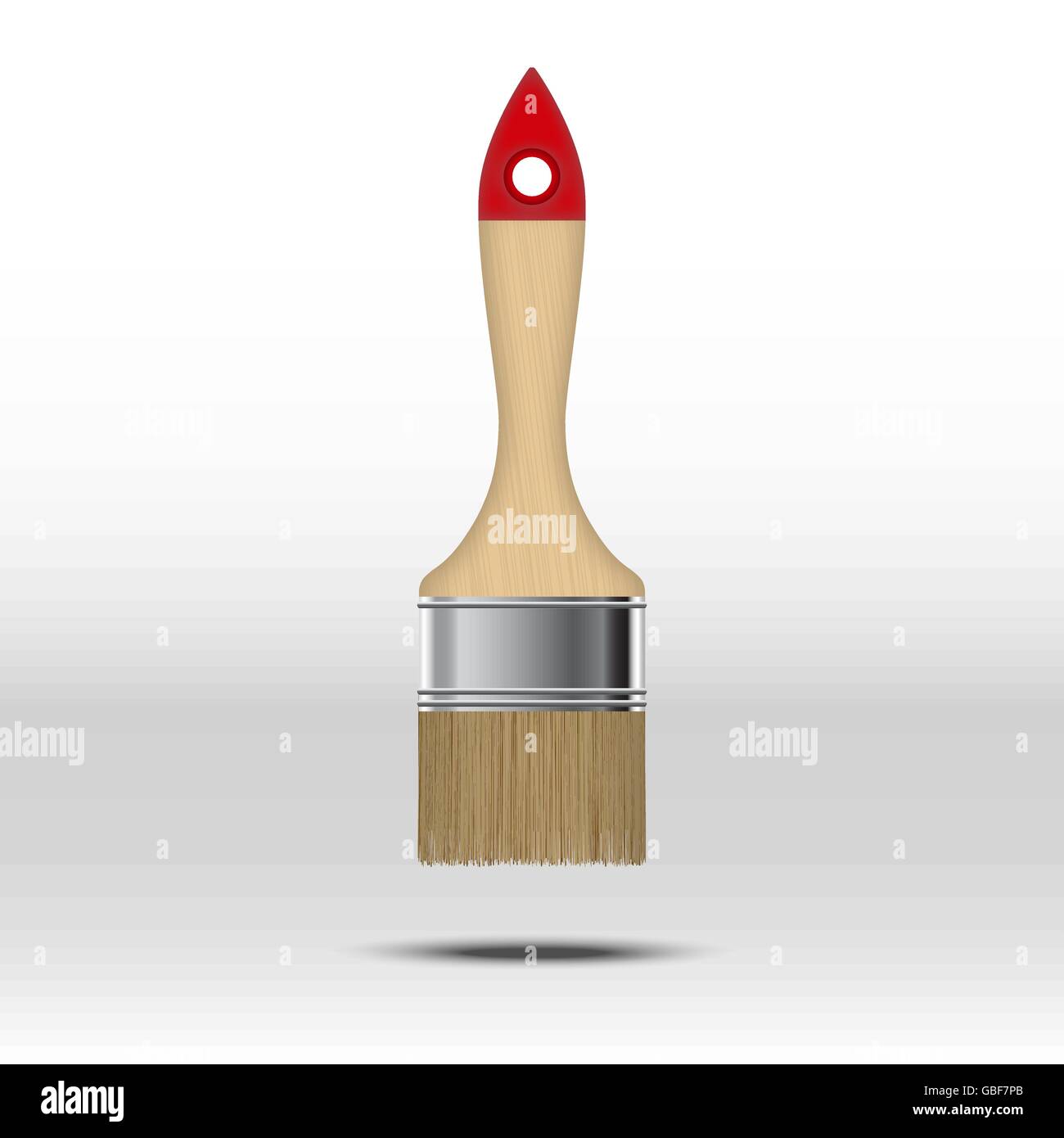 Paintbrush isolated on a white background. Vector illustration Stock ...