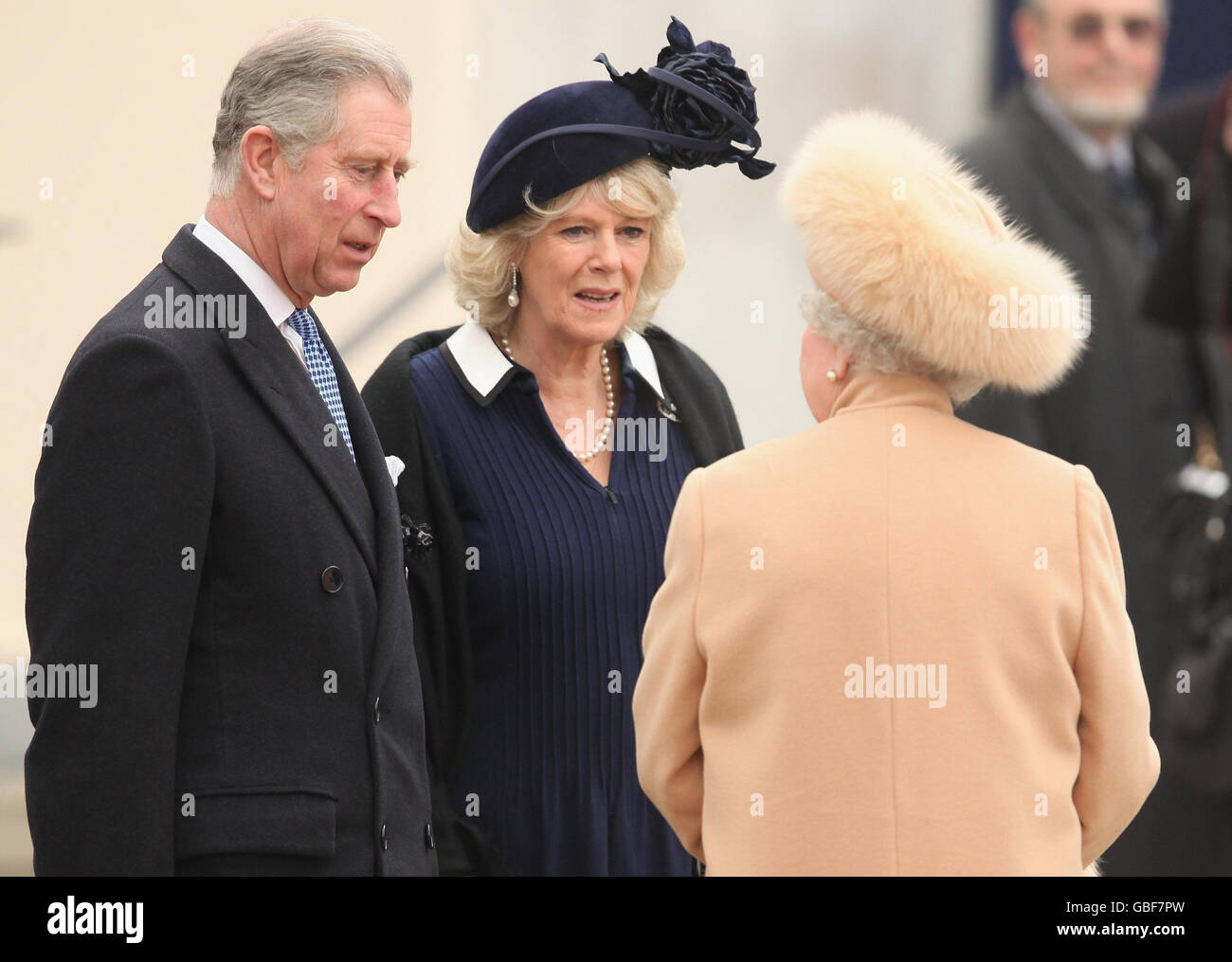 (left to right) The Prince of Wales, the Duchess of Cornwall and ...