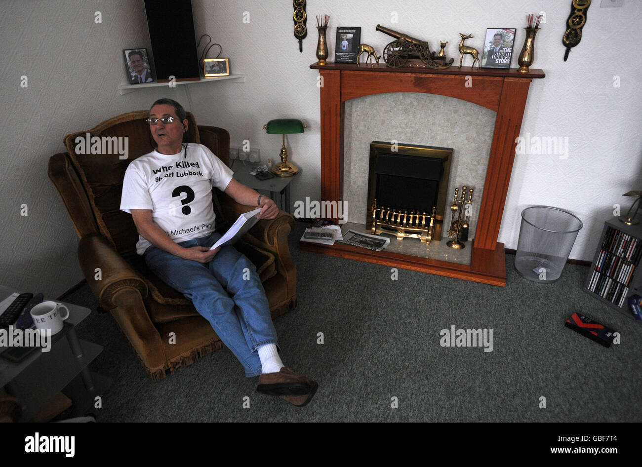 Terry Lubbock speaks to the media at his Harlow home following the ...