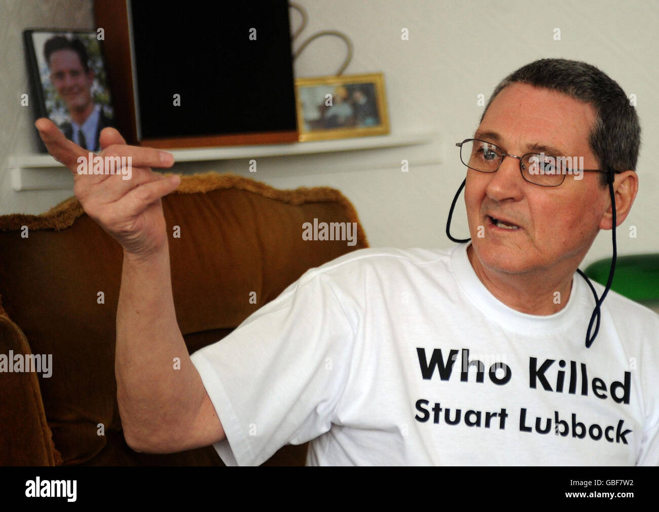 Terry Lubbock speaks to the media at his Harlow home following the ...