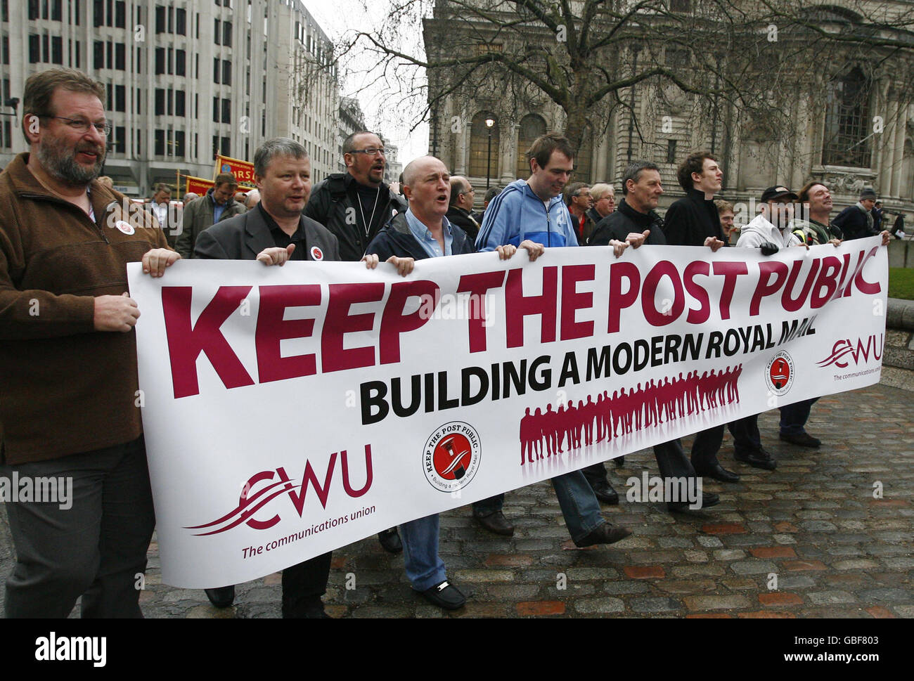 Postal workers protest in westminster hi-res stock photography and ...