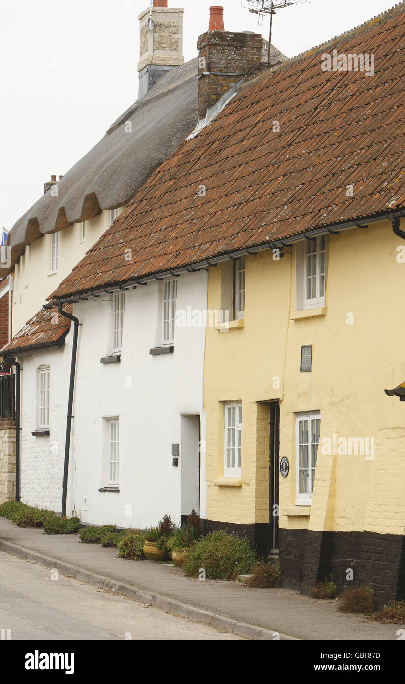 GV of the Martyr's Cottages in the Dorset village of Tolpuddle where ...