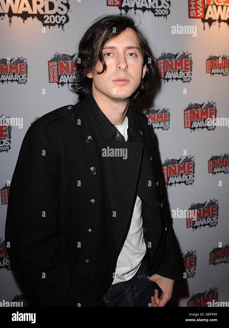 Carl Barat arriving for the Shockwaves NME Awards 2009 at the 02 ...