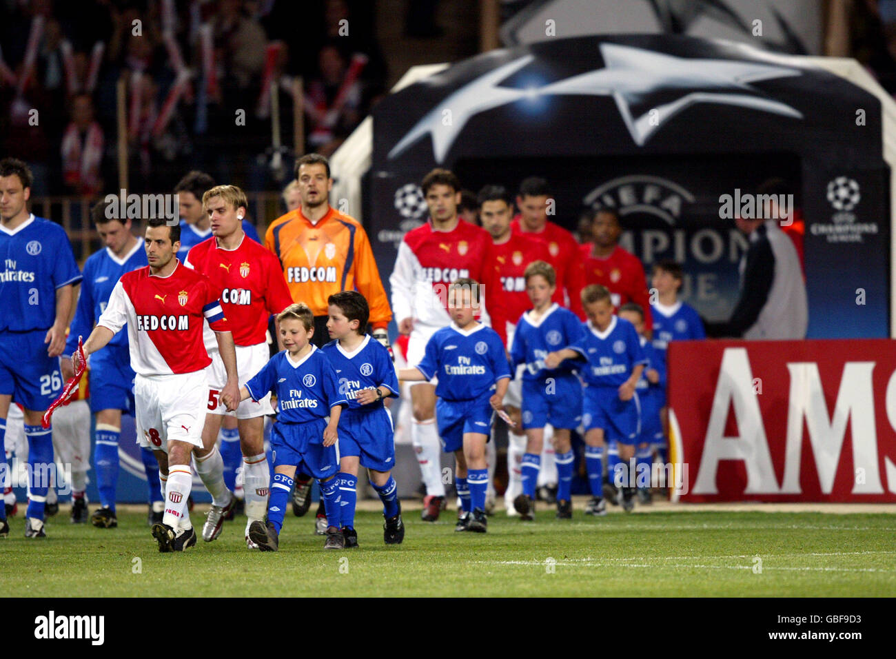 Soccer uefa champions league semi final leg chelsea monaco hi-res stock ...