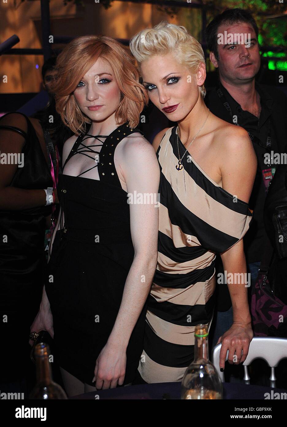 Nicola Roberts And Sarah Harding Of Girls Aloud At The Shockwaves Nme