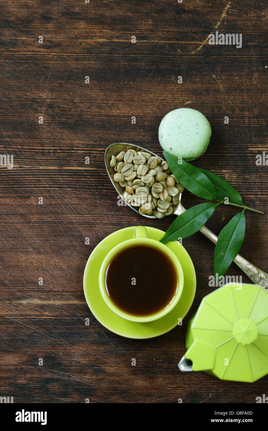 natural organic green coffee beans, healthy food Stock Photo - Alamy