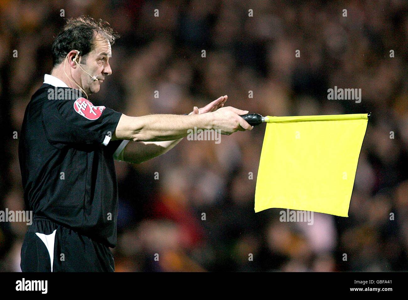 Linesman Mr D. Bryan who said the ball crossed the line for Hull City ...