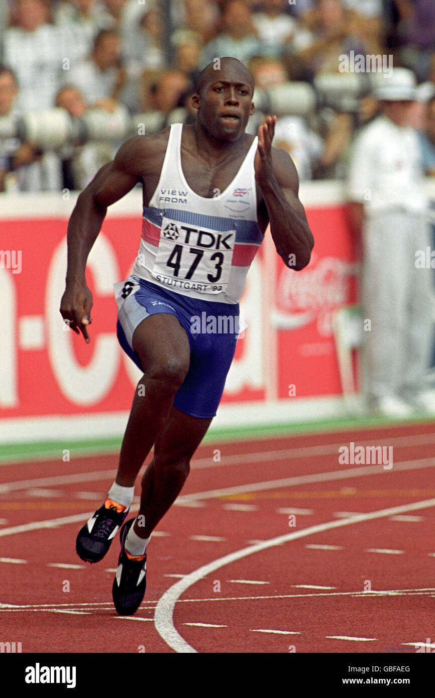 WORLD ATHLETICS CHAMPIONSHIPS. JOHN REGIS, GREAT BRITAIN 200M Stock ...