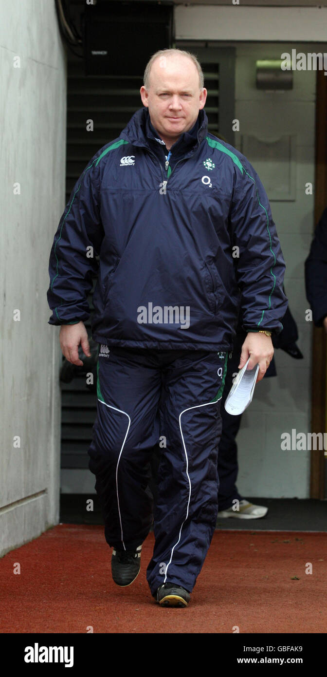 Rugby Union - Ireland Captains Run - Croke Park. Ireland manager Declan ...