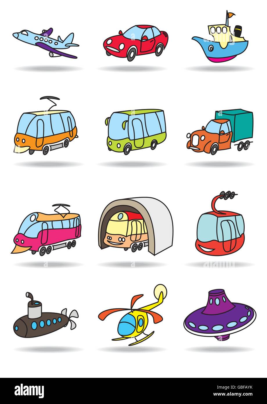 Transportation icon set - vector illustration Stock Vector Image & Art ...