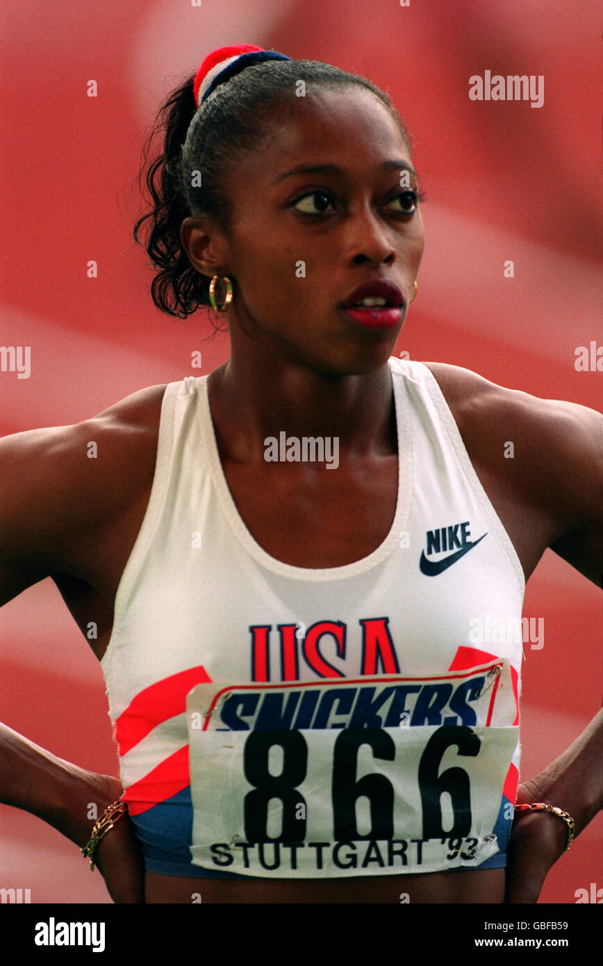WORLD ATHLETICS CHAMPIONSHIPS. GAIL DEVERS, USA GOLD MEDALIST 100M ...
