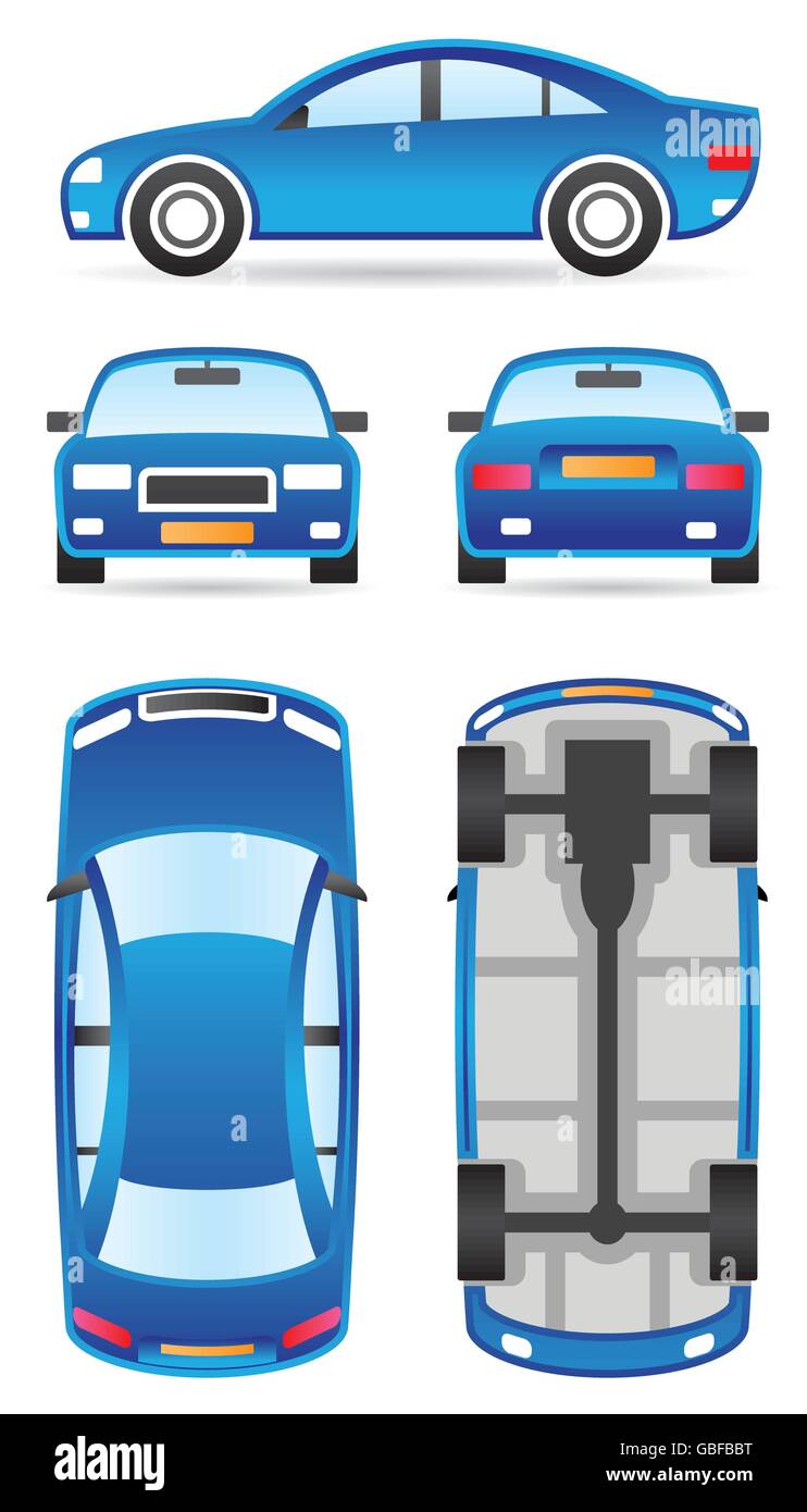 Car in different views - vector illustration Stock Vector Image & Art ...