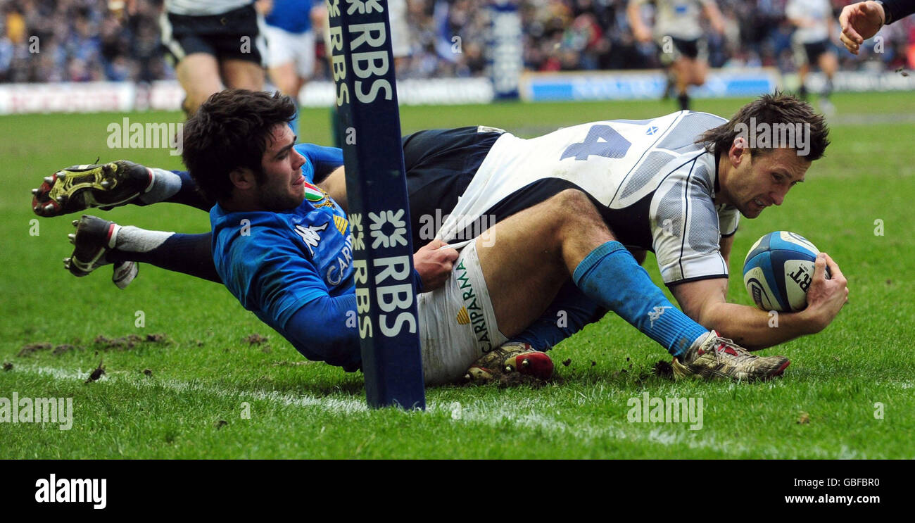 Scotland's Simon Danielli sees his second try disallowed under pressure ...