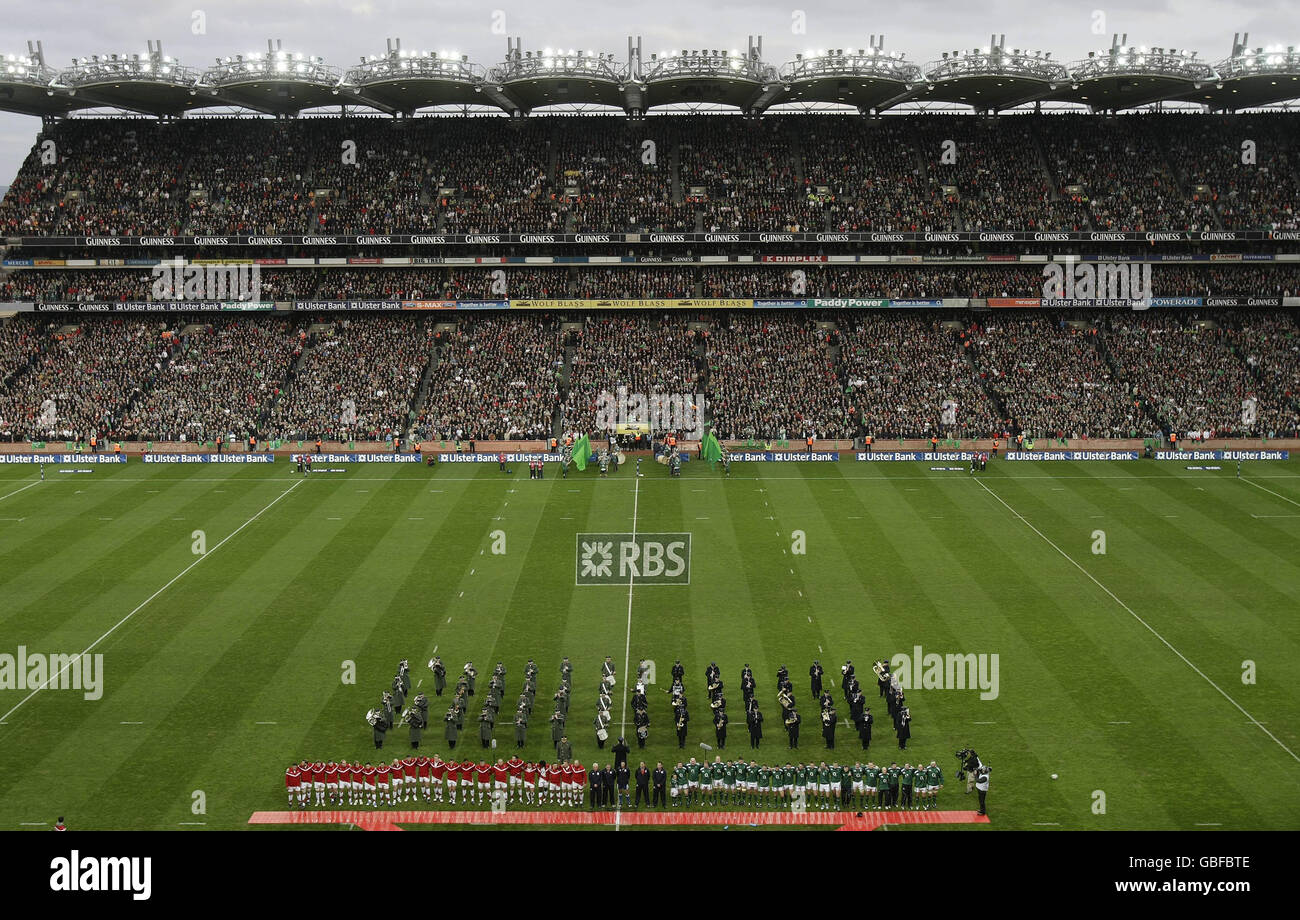 England line up the rbs nations match at croke park hi-res stock ...