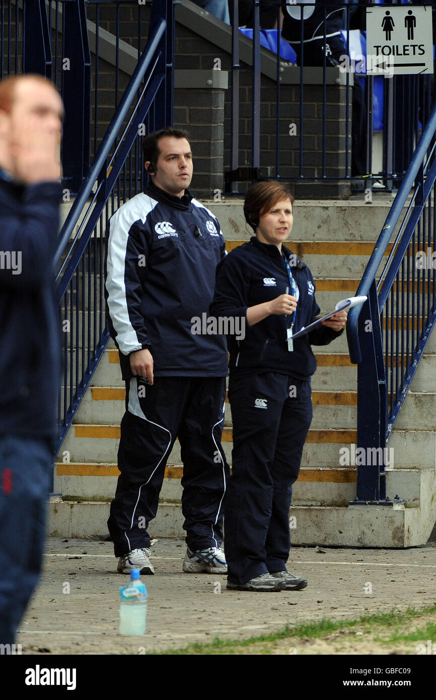 Scotland head coach Jamie Dempsey and manager Nicola McGaughey during ...