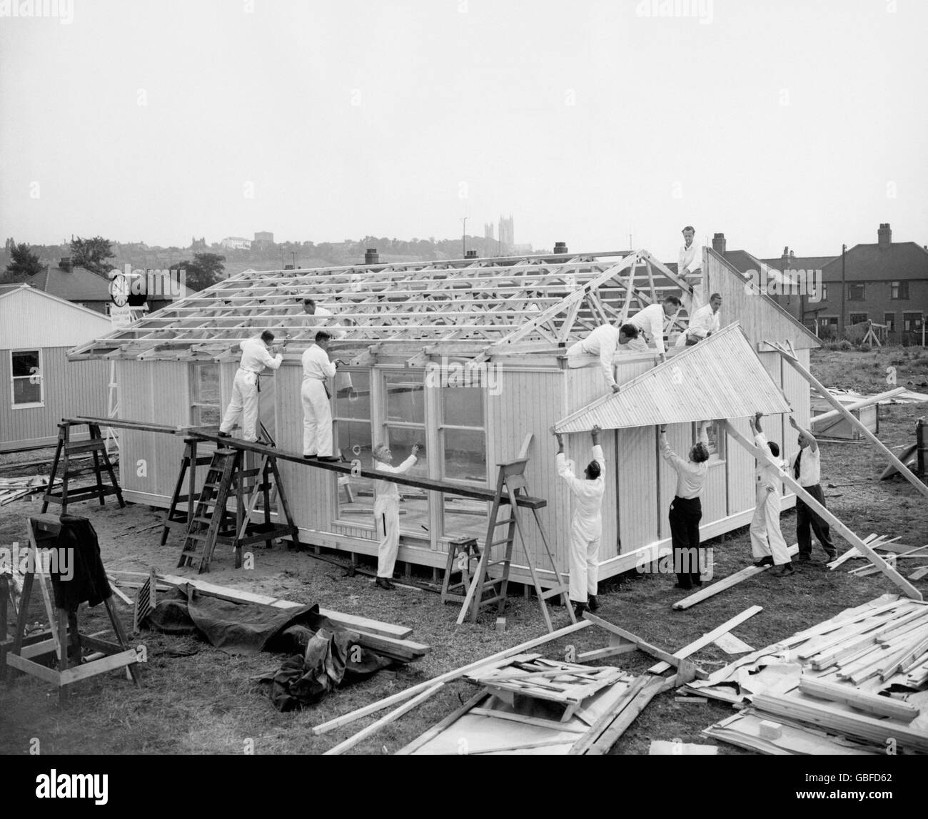Working class housing Black and White Stock Photos & Images - Alamy