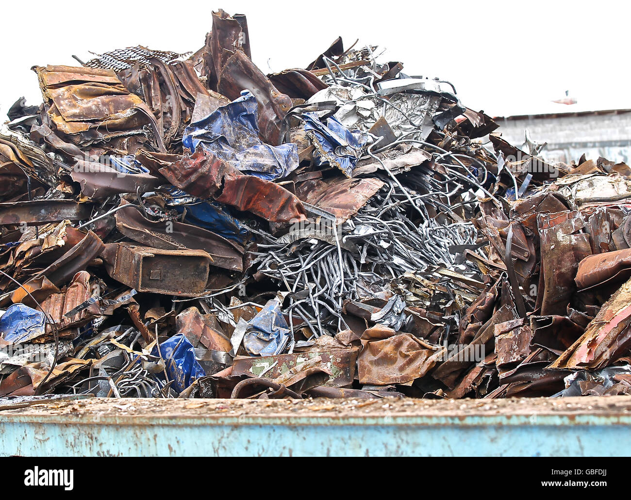 large pile of scrap metal for further processing Stock Photo - Alamy