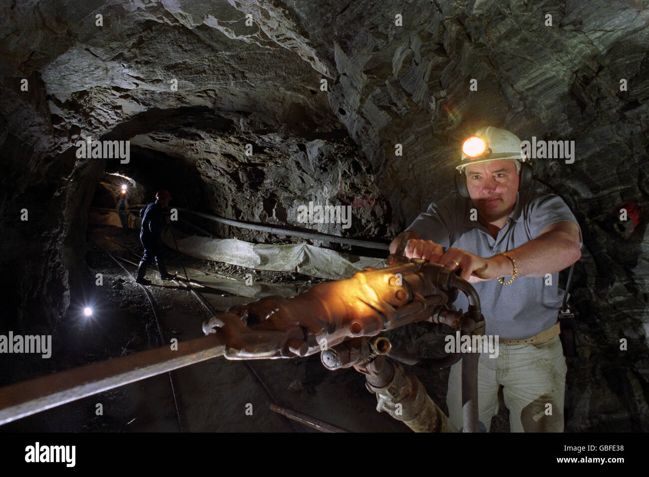 Digging for gold in what will scotlands first gold mine hi-res stock ...