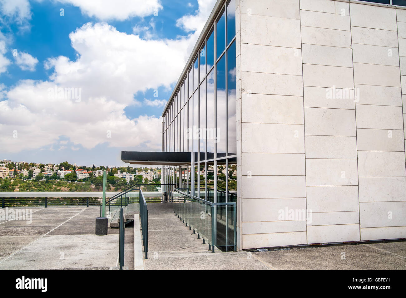 Entrance of Israeli museum building, Jerusalem, Israel Stock Photo - Alamy