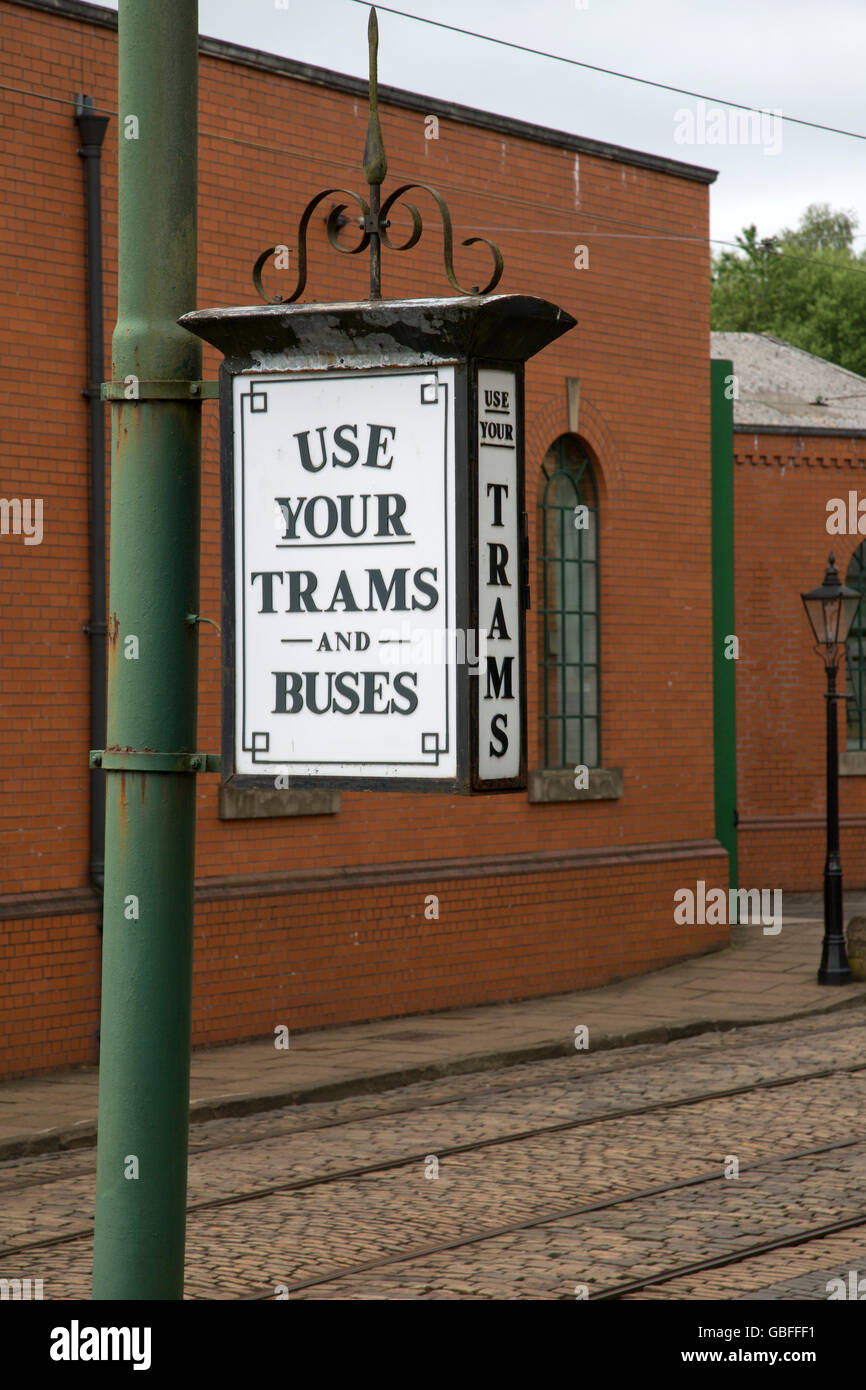 Tram and sign hi-res stock photography and images - Alamy