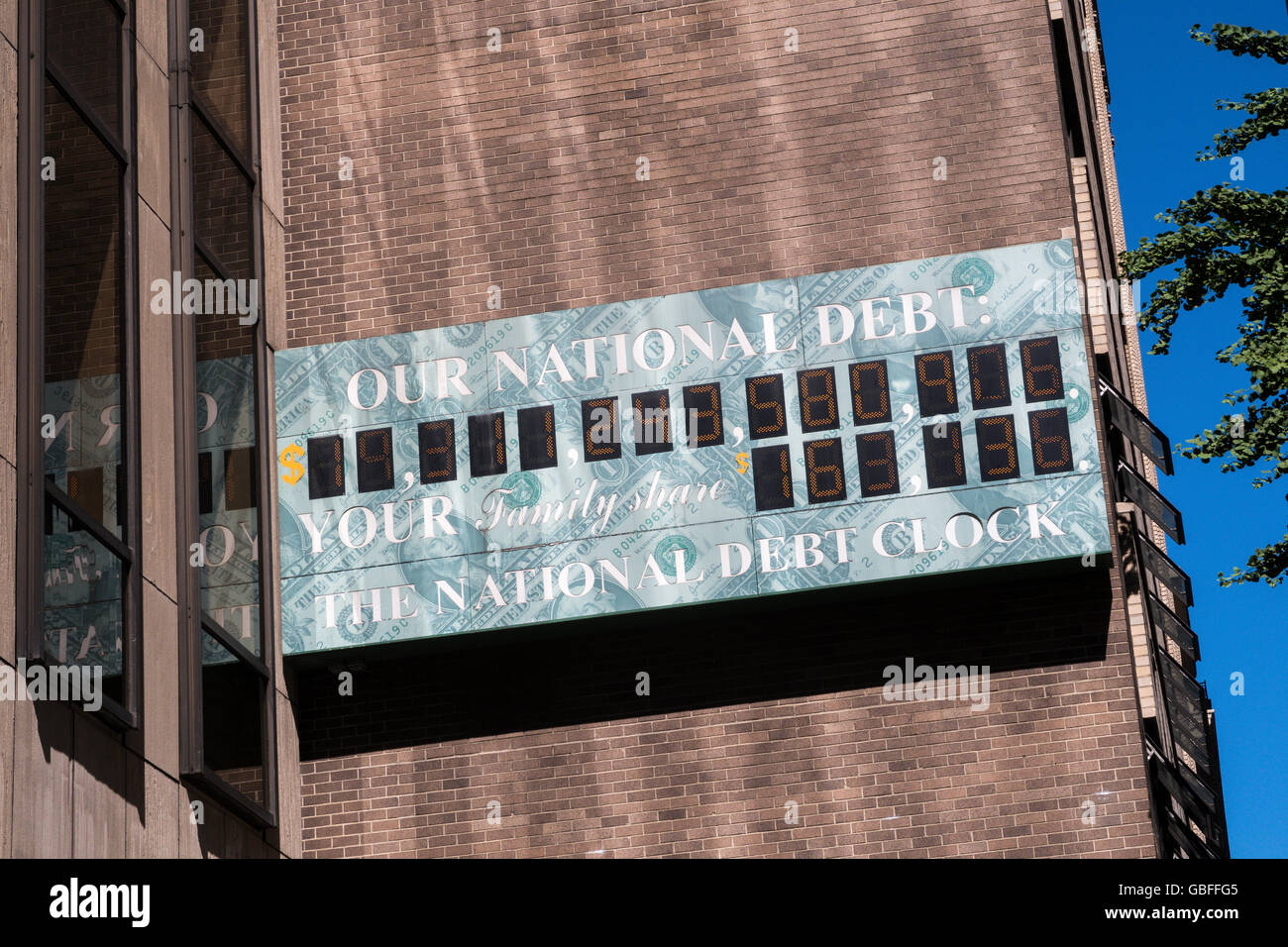 National Debt Clock, Times Square, NYC, USA 2016 Stock Photo - Alamy