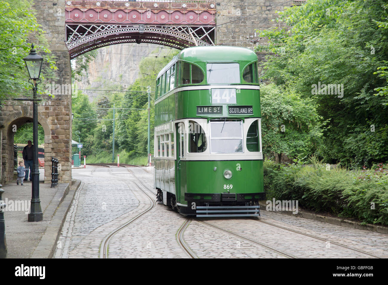 Liverpool Tram at National Tramway Museum and Village, Crich ...