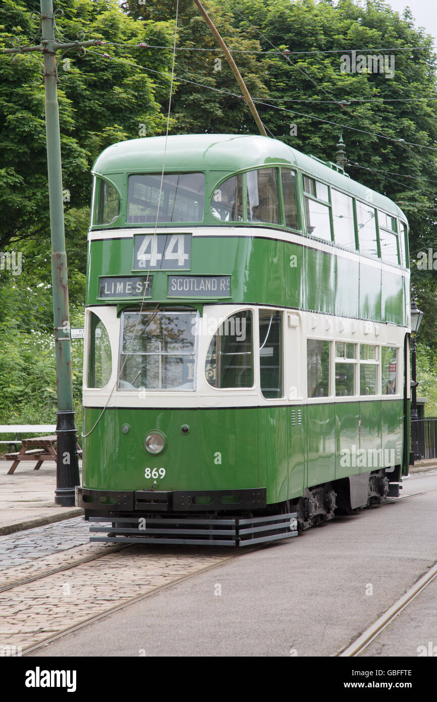 Liverpool Tram at National Tramway Museum and Village, Crich ...