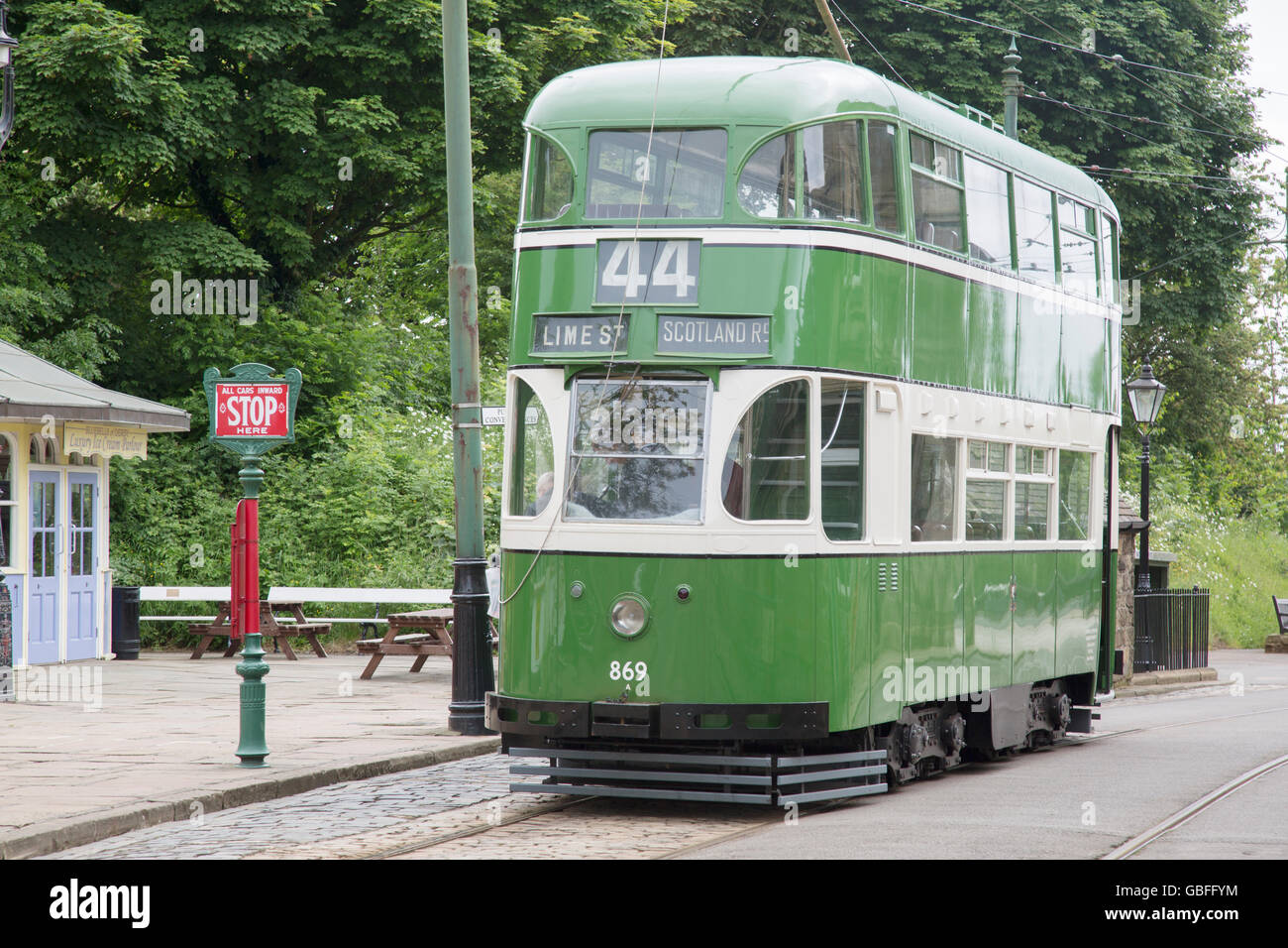 Liverpool Tram at National Tramway Museum and Village, Crich ...