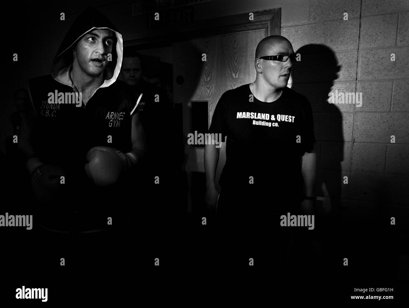 Former WBU Middleweight Champion Anthony Farnell walks to the ring with ...