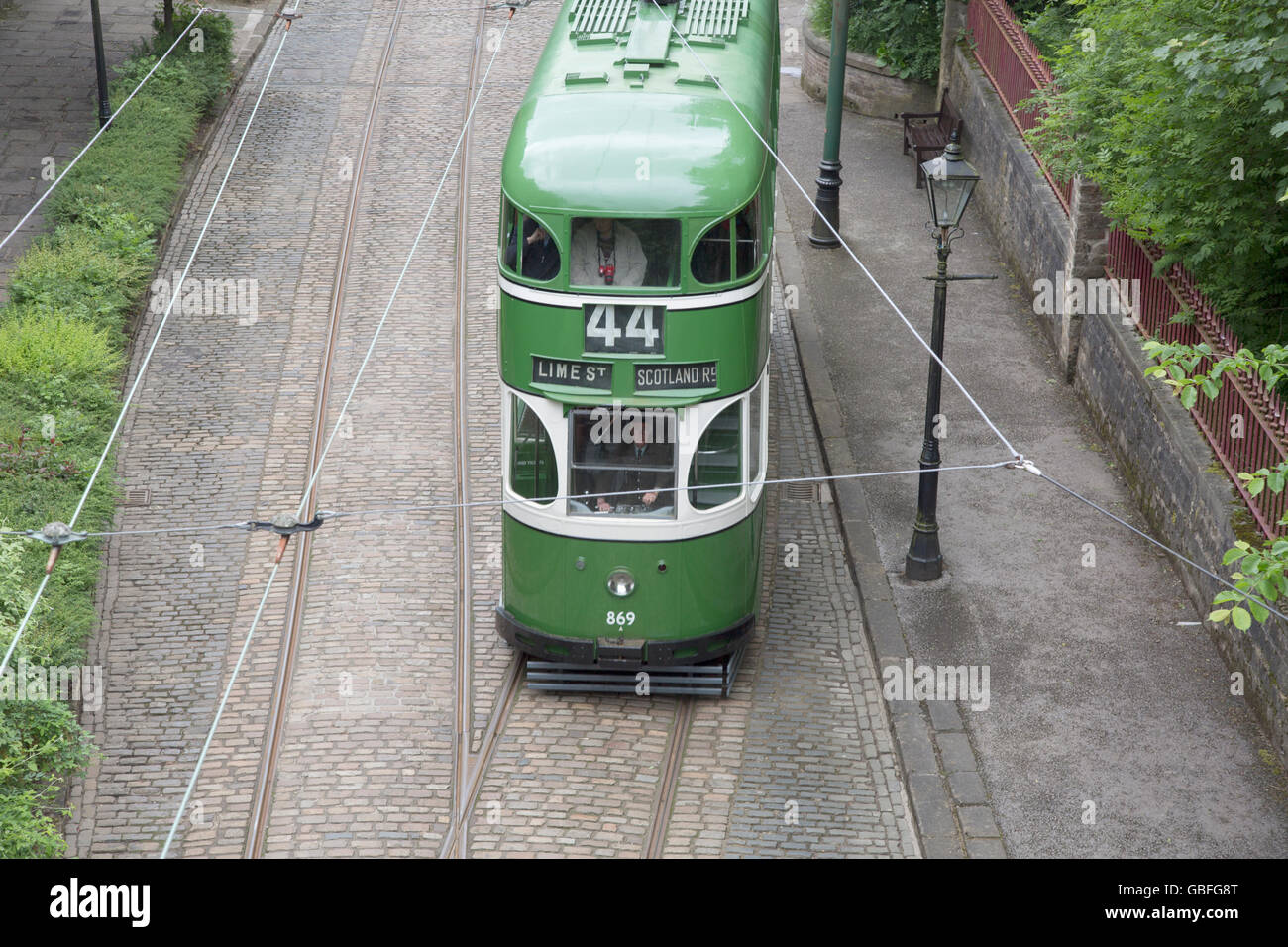 Liverpool Tram at National Tramway Museum and Village, Crich ...