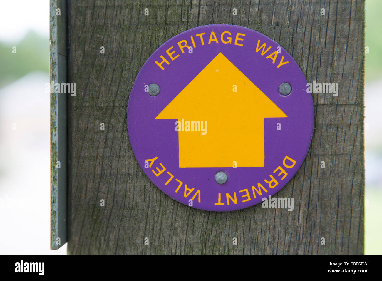 Derwent Valley Heritage Way Footpath Sign, Peak District; Derbyshire ...