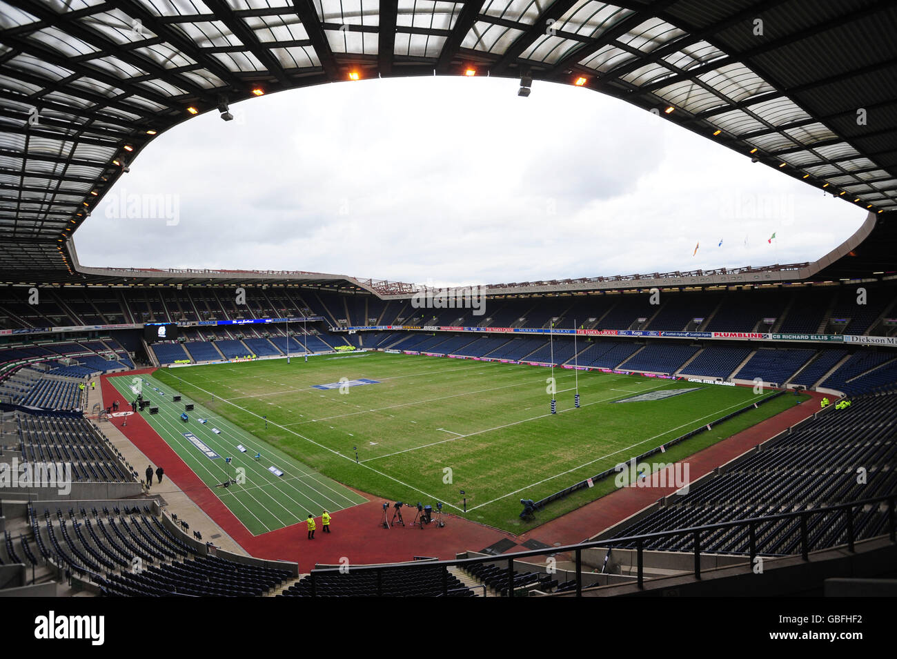 A general view showing interior murrayfield stadium hi-res stock ...
