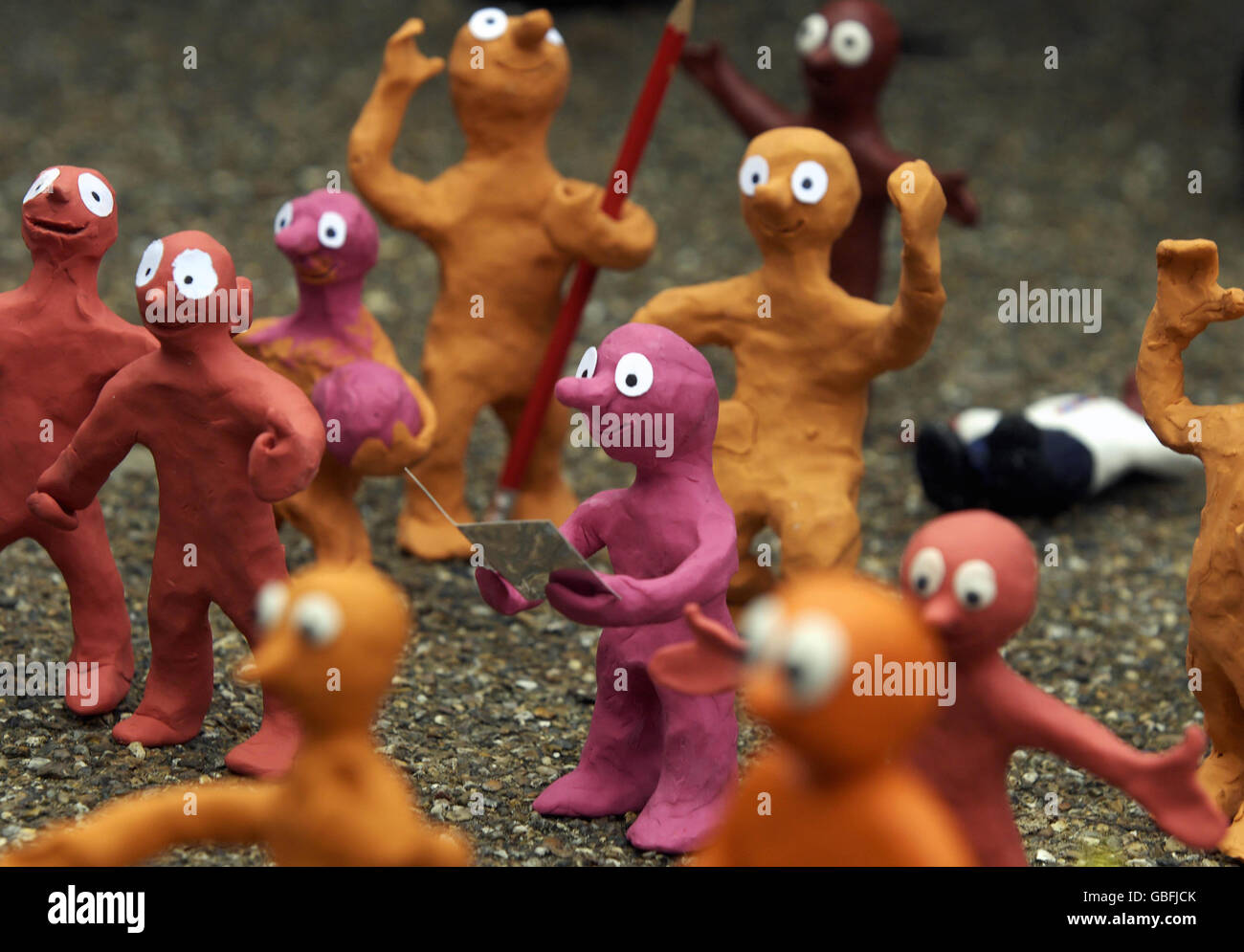 Morphs made by fans of the late Tony Hart display them on the ground ...
