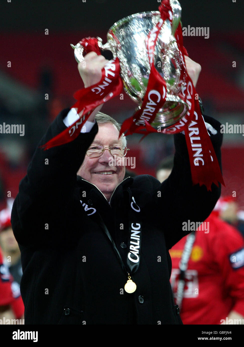 Sport football celebrating alex ferguson hi-res stock photography and ...
