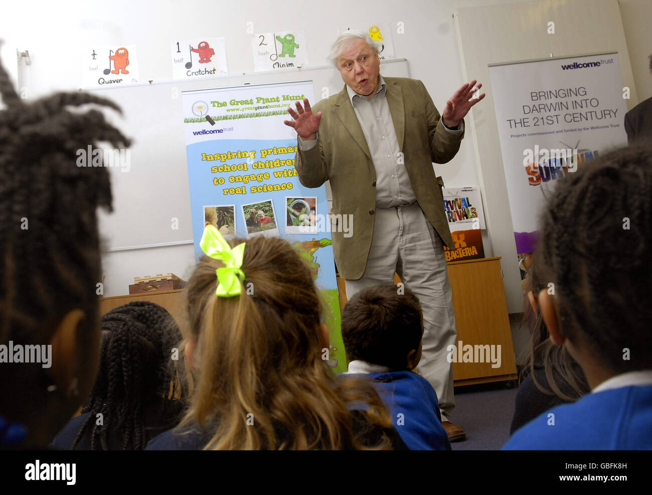 Sir David Attenborough speaks to children from St Jude's CE Primary ...