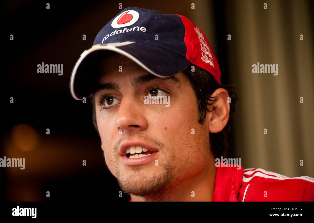 England's Alastair Cook during a press confrence at the team hotel ...