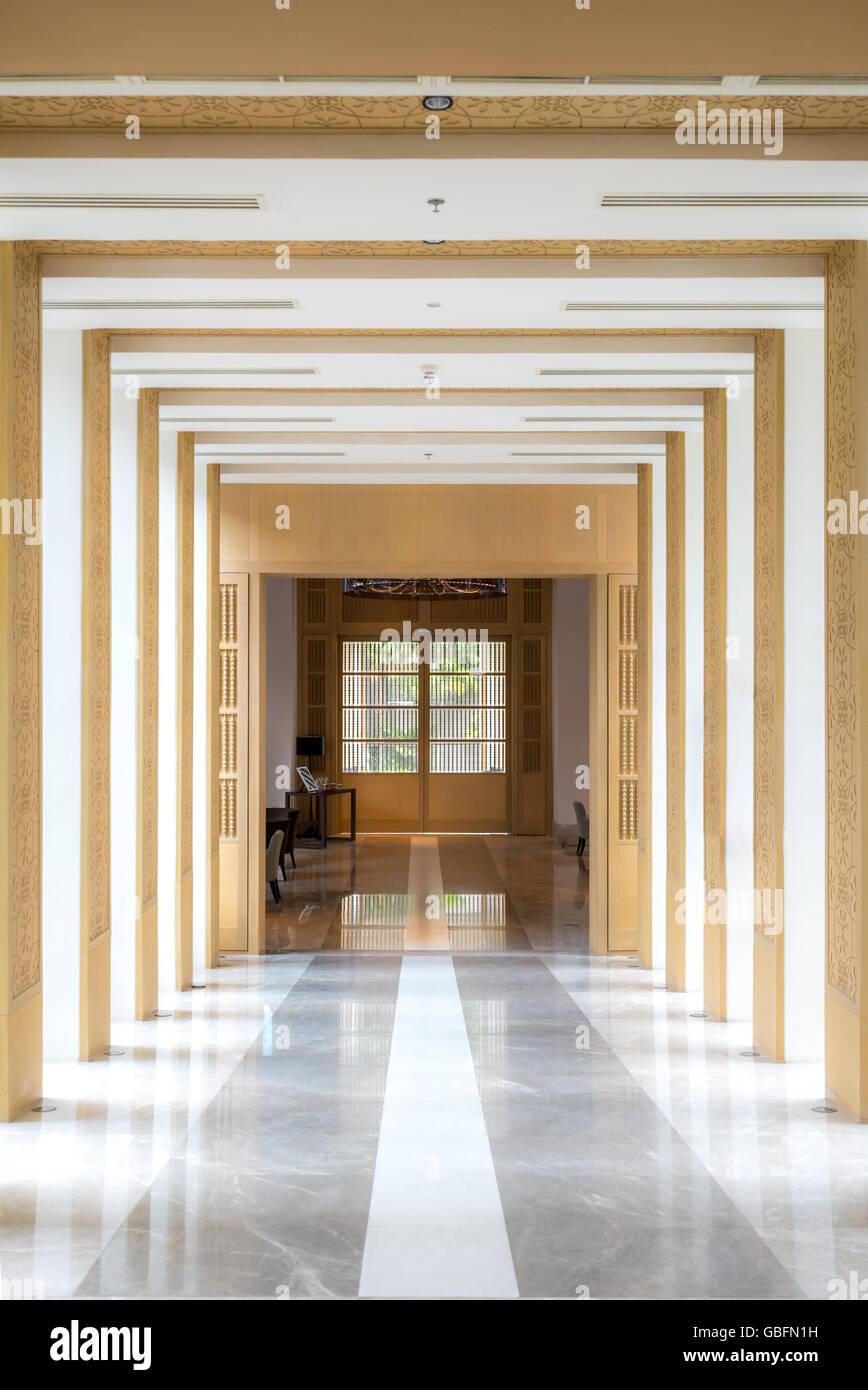 interior Corridor use for Modern architecture background Stock Photo ...